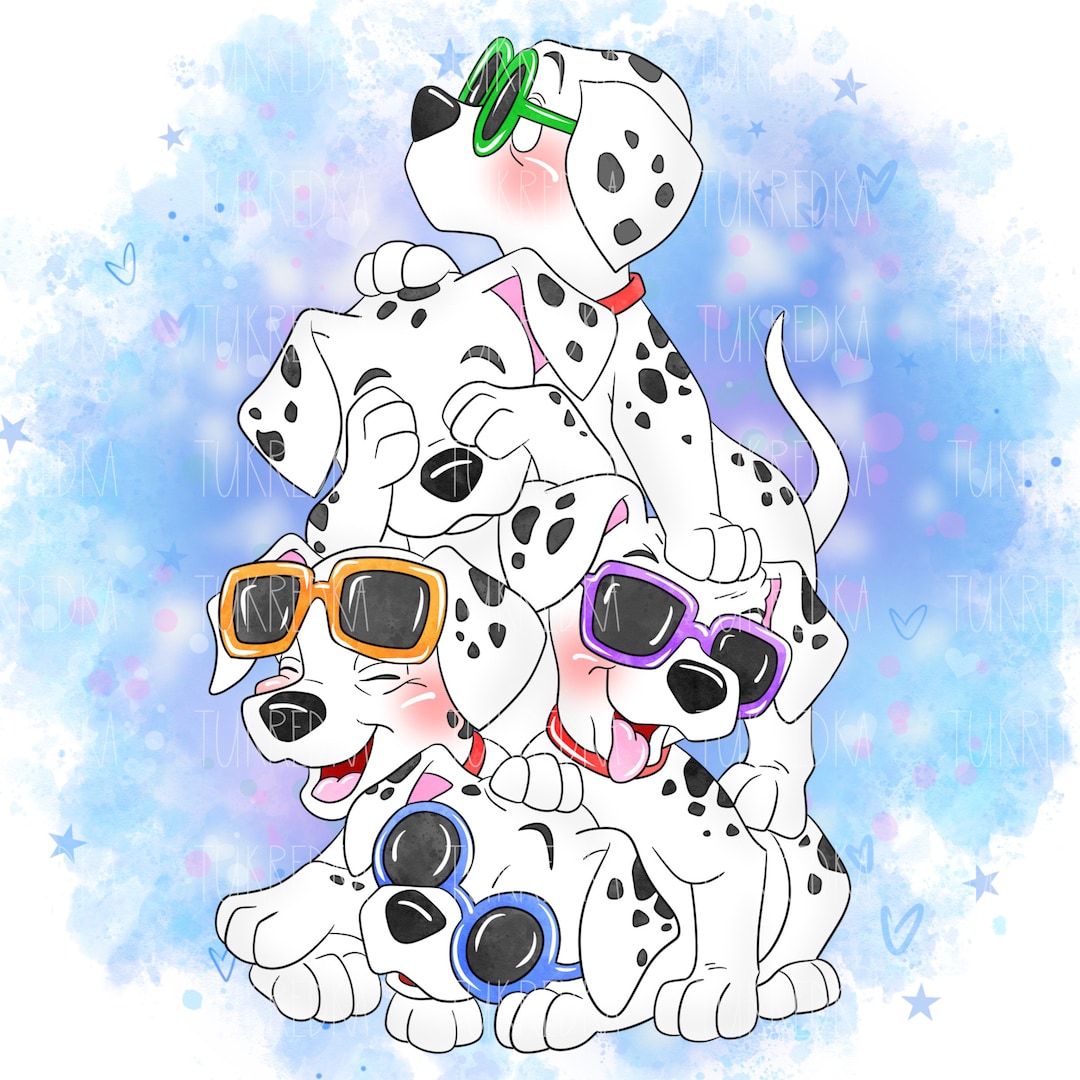 101 Dalmatians Dog Clip Art PNG, Cartoon Clipart Sublimation PNG - Etsy