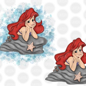 Princess Ariel Clip Art the Little Mermaid PNG Clip Art - Etsy