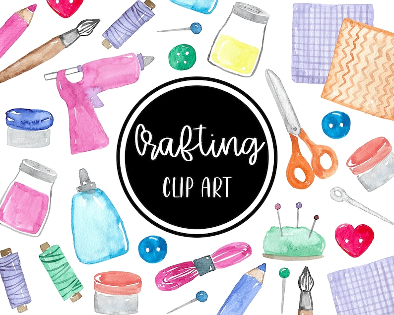 Crafting Clip Art Handpainted Digital Clipart Artist Art - Etsy