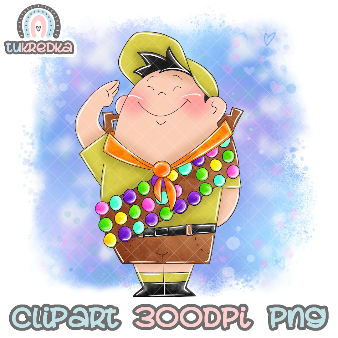 Up Russell Clip Art PNG, Cartoon up Clipart Sublimation PNG Cartoon Art ...