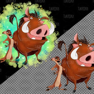 The Lion King Pumbaa Timon Clip Art PNG, Cartoon Sublimation PNG ...