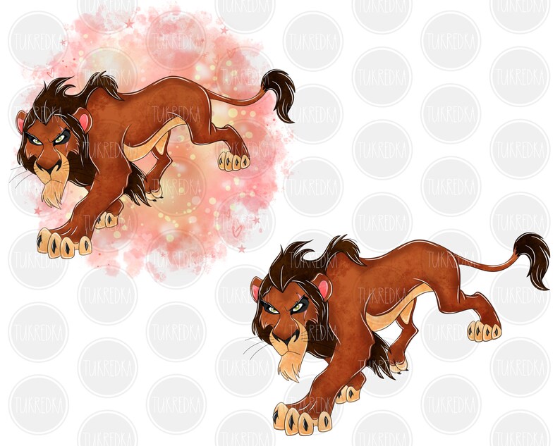 The Lion King Scar Clip Art PNG, Cartoon Sublimation PNG Clipart ...