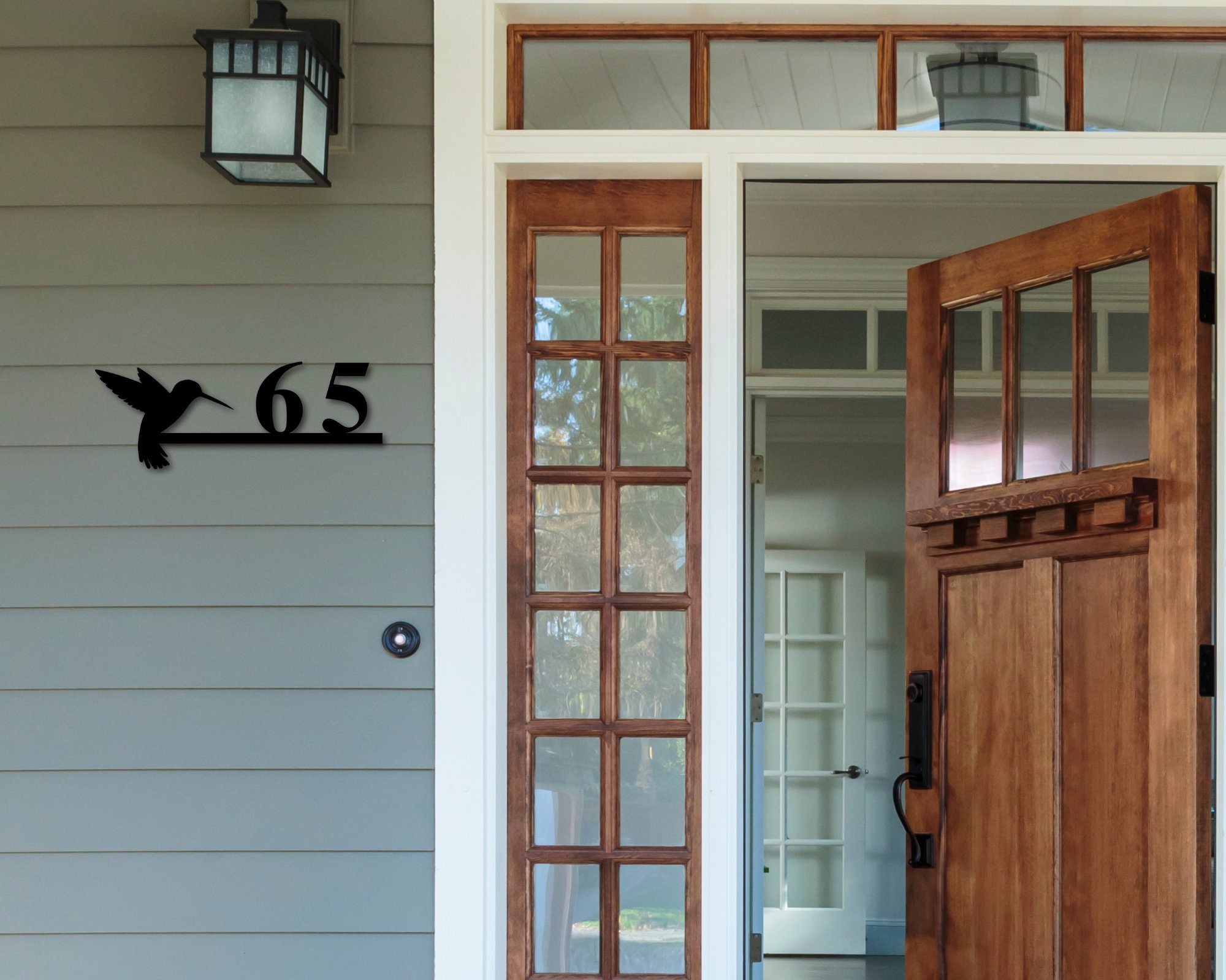 Hummingbird Address Sign, Bird Address Sign, Home Address Sign, Metal ...