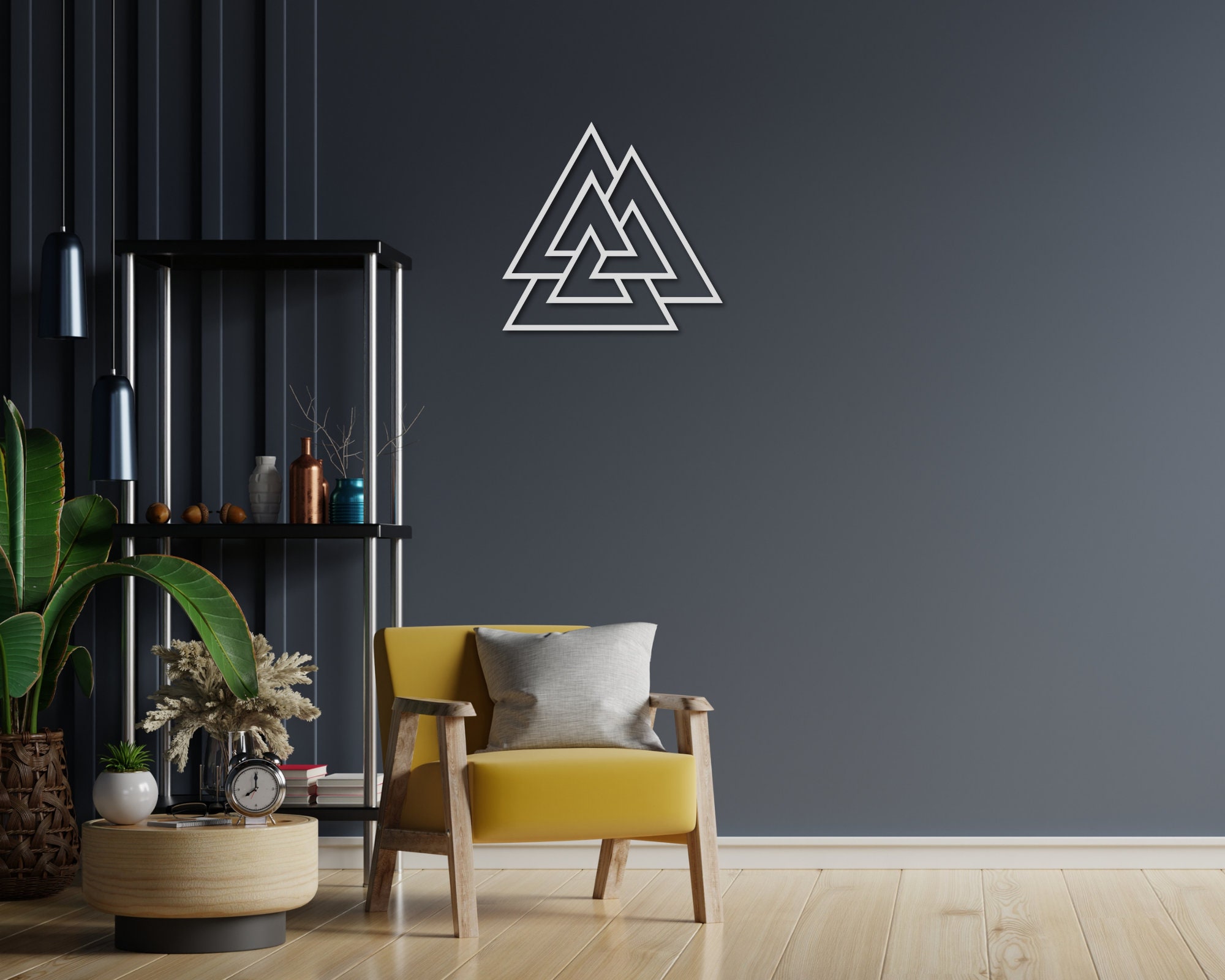 Valknut Metal Sign, Viking Metal Sign, Norse Home Decor, Norse Wall Art ...