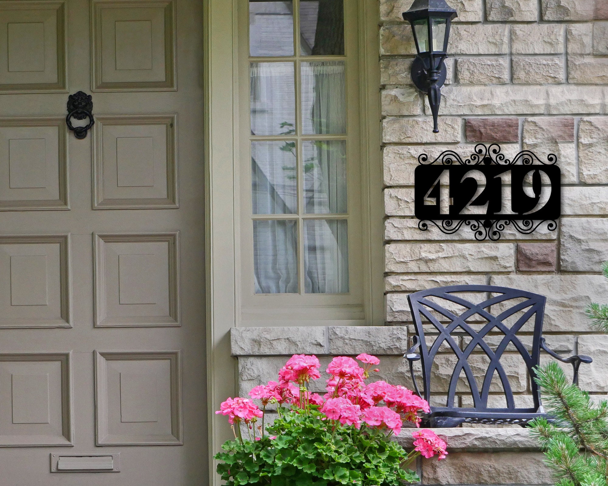 Christmas Gift, Address Sign, Metal House Number Sign, Home Address ...