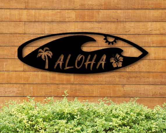 Metal Surfboard Sign Surfing Wall Art Beach Metal Wall Art - Etsy