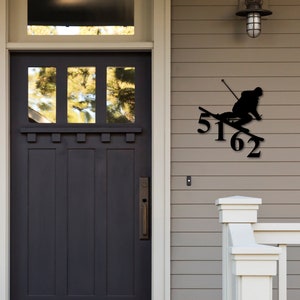 Ski Sign, Mountain Skier Sign, Ski Address Sign, Custom Ski Sign ...