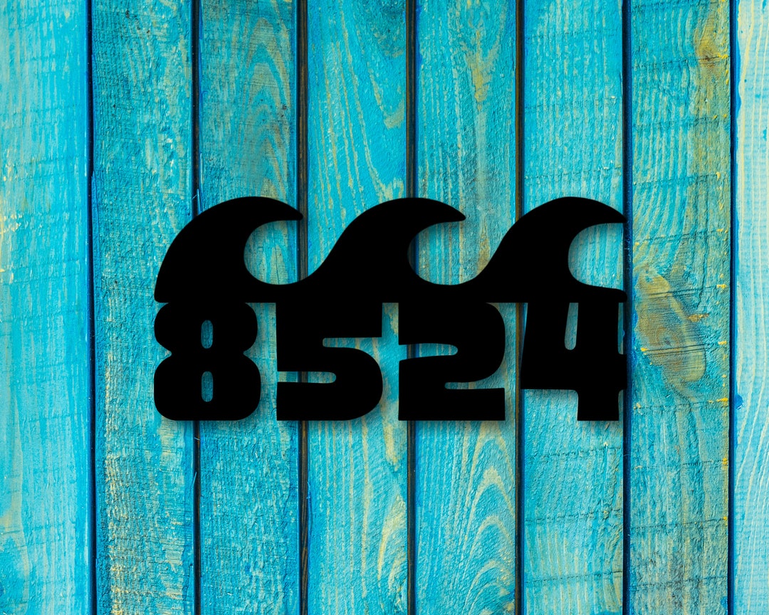 Wave Address Sign, Surf Address Sign, Metal Wave Sign, Metal Surf Sign ...