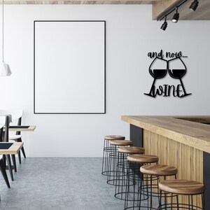 Cursive Wine Sign, Metal Wine Sign, Home Bar Sign, Metal Bar Sign, Wine ...