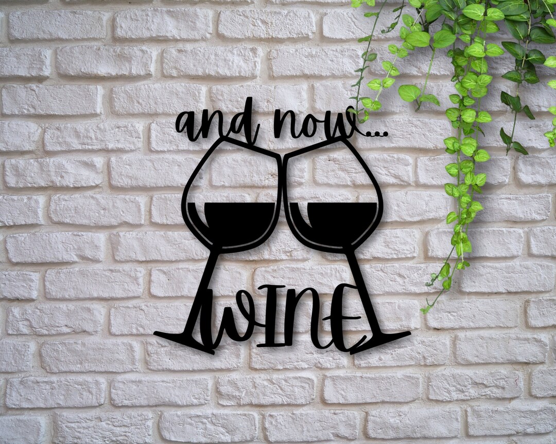 Cursive Wine Sign, Metal Wine Sign, Home Bar Sign, Metal Bar Sign, Wine ...