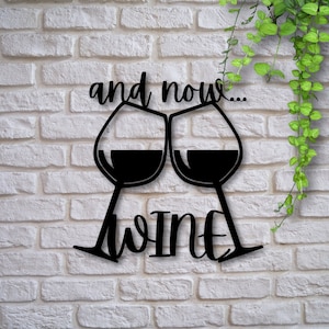 Cursive Wine Sign, Metal Wine Sign, Home Bar Sign, Metal Bar Sign, Wine ...