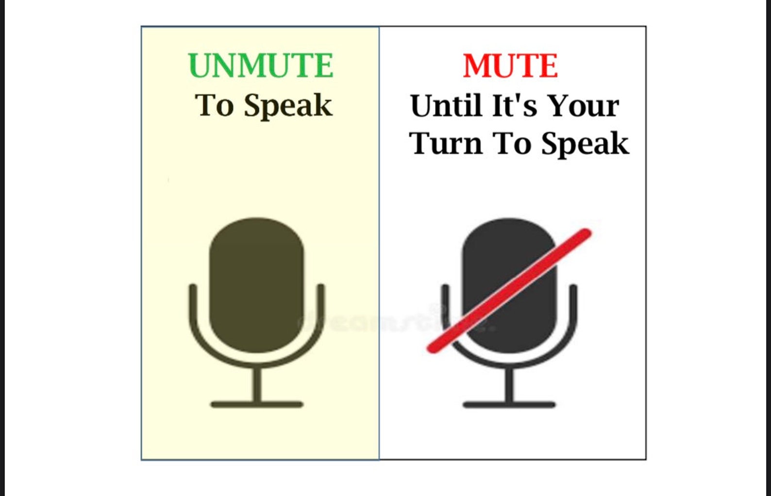 Mute/ Unmute Sign Zoom Reminder Printable Instant Download Print - Etsy