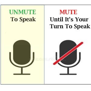 Mute/ Unmute Sign Zoom Reminder Printable Instant Download Print - Etsy