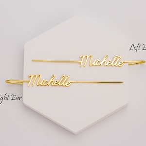 Custom Name Ear Wrap Crawler Hook Earrings, 925 Sterling Silver ...