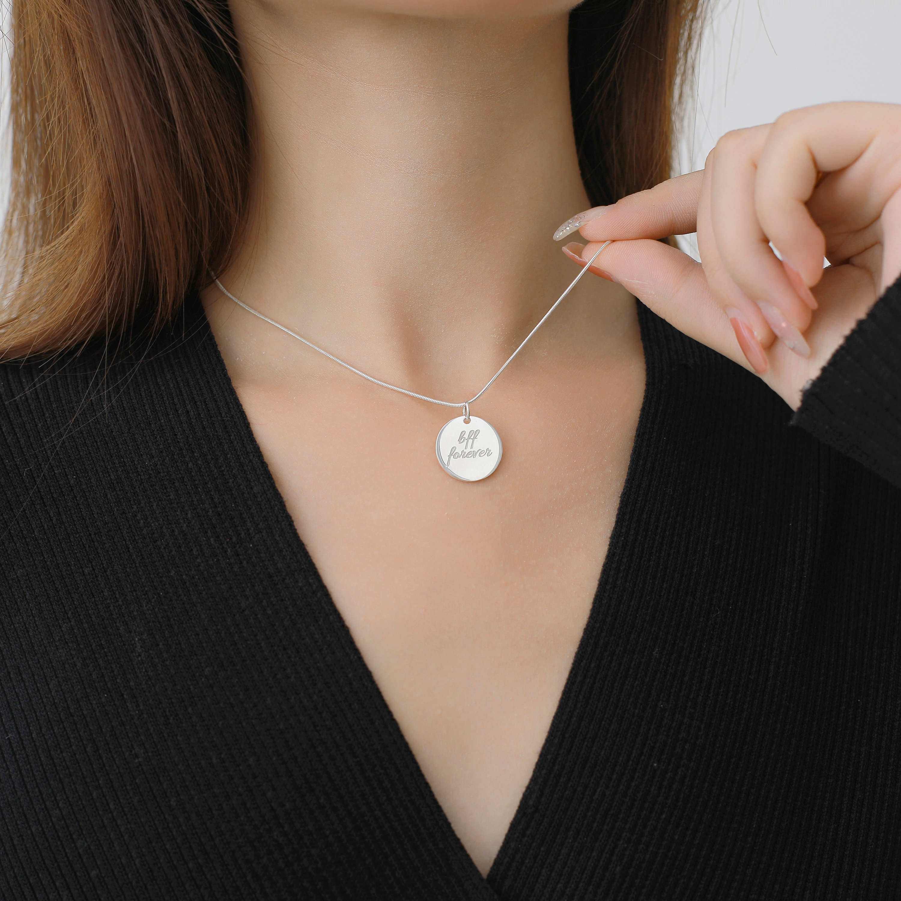 Personalized Engraved Necklace, Custom Engraving Coin Pendant | Date ...