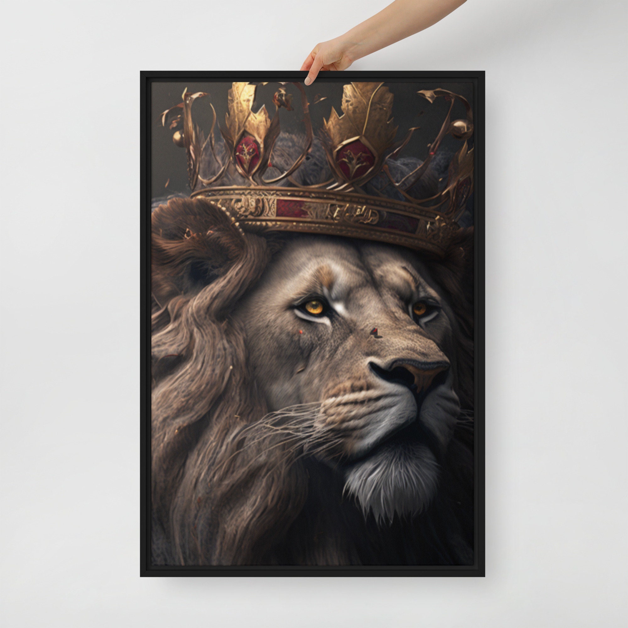 LION WITH CROWN - Etsy