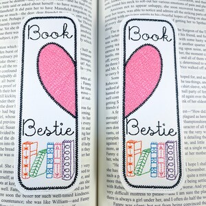 Book Bestie Bookmarks Set of 2 Best Friends Bookmarks Embroidered ...
