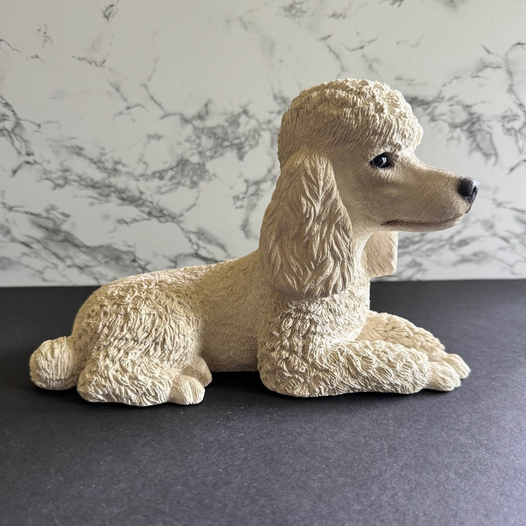 Sandicast White Poodle Sculpture; Sandra Brue; Handcast; Handpainted ...