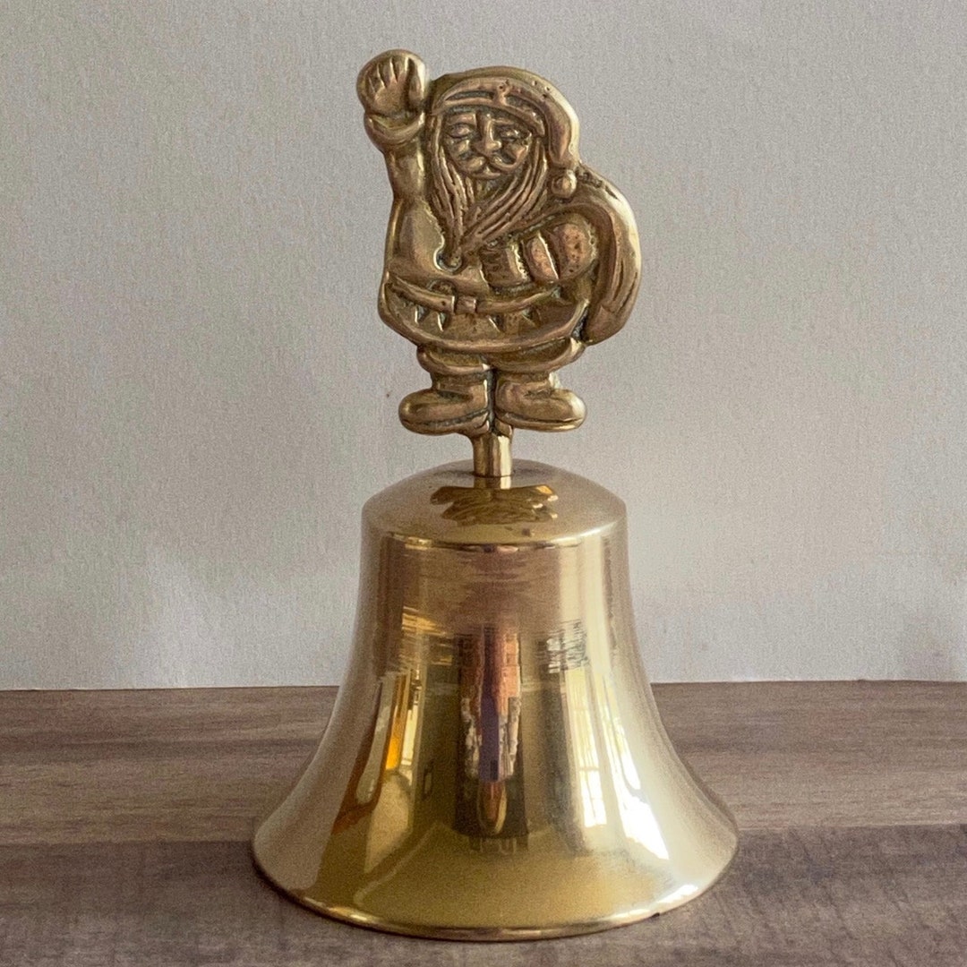Brass Christmas Bell, Santa - Etsy