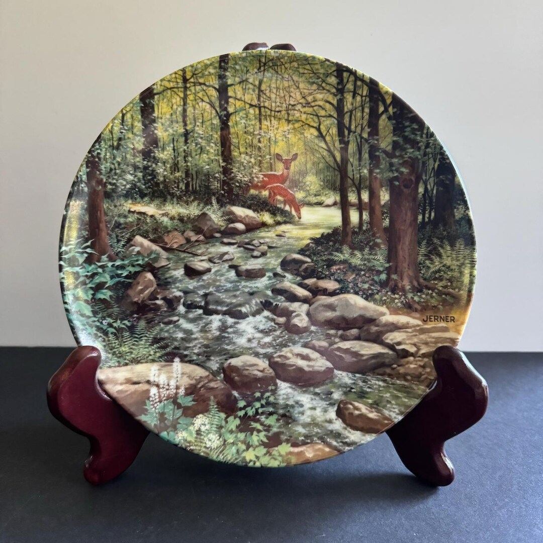 1988 Knowles "the Murmuring Stream" Plate by Bart Jerner; Second Issue ...