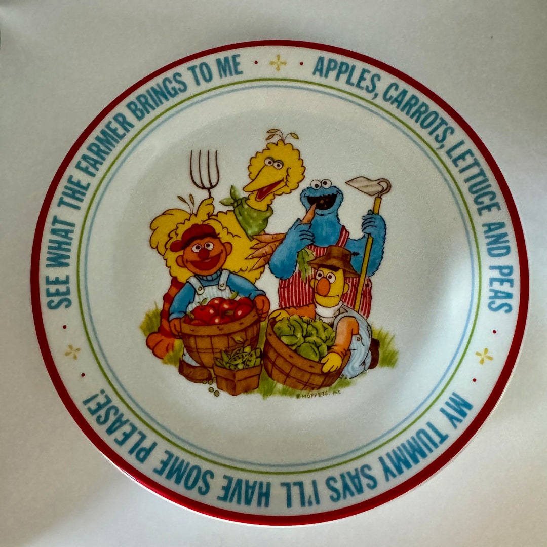 Sesame Street Plate | Going to Market Plate | Big Bird Plate | Bert and ...
