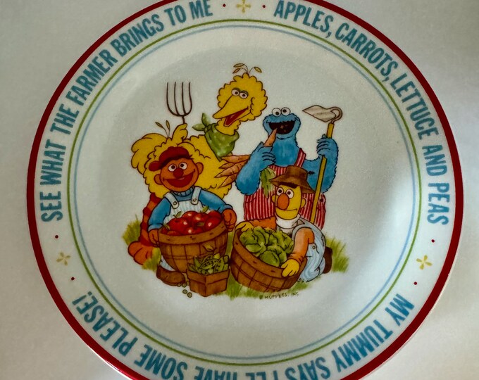 Sesame Street Plate | Going to Market Plate | Big Bird Plate | Bert and ...