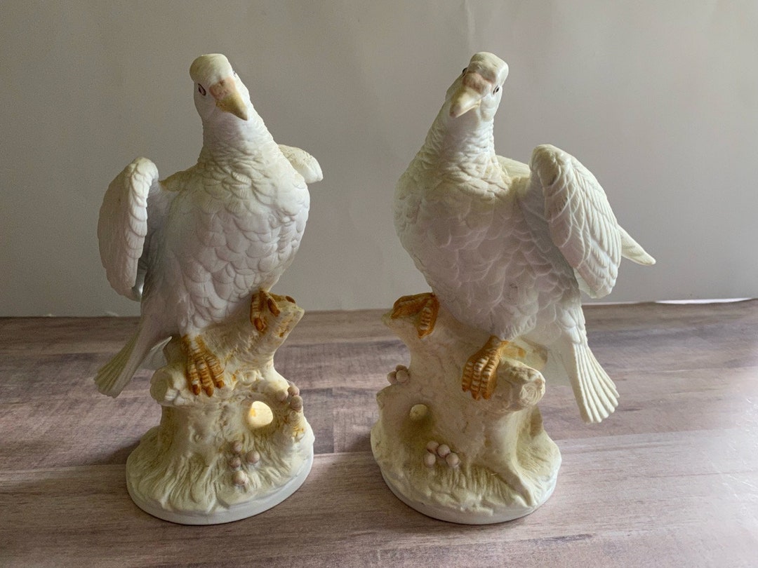 Pair of Hand Painted White Doves; KW5448; Lefton China; Japan - Etsy