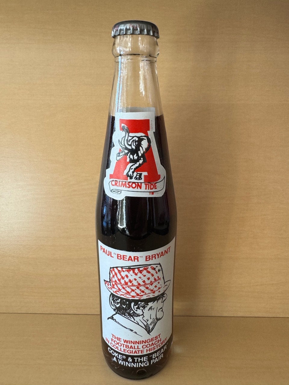 Paul bear Bryant Coke Bottle Winningest Football - Etsy