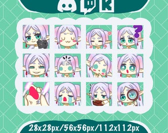 Frieren Emotes for Twitch and Discord - Etsy