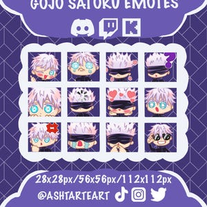 Gojo Emotes for Discord, Twitch and Kick - Etsy
