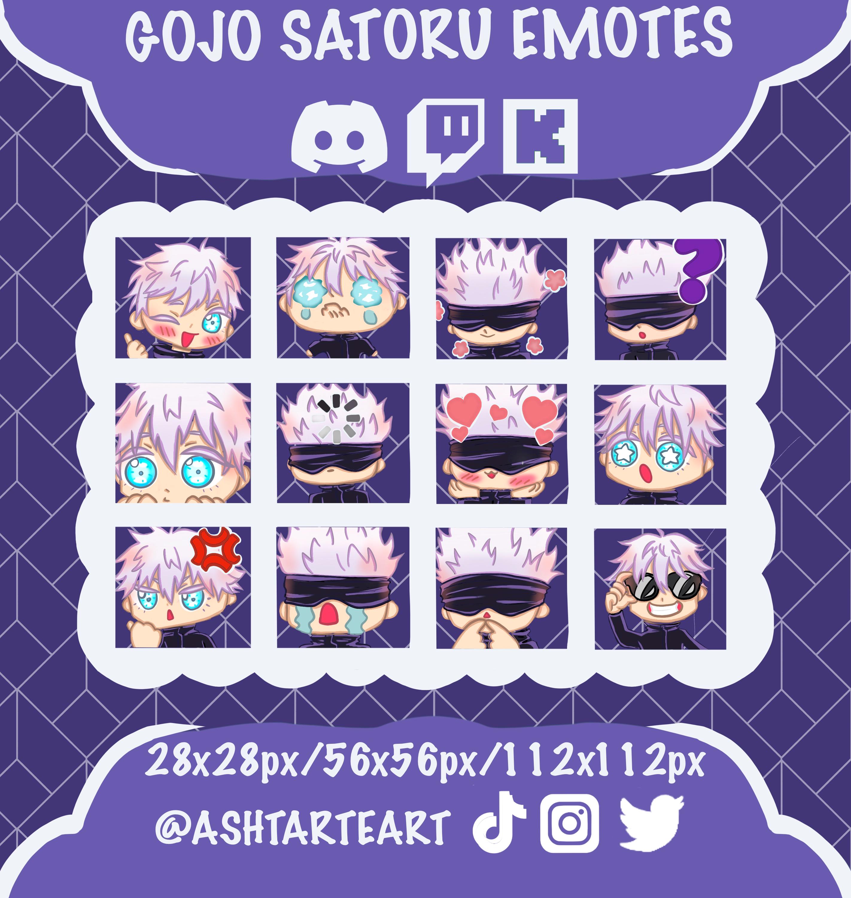 Gojo Emotes for Discord, Twitch and Kick - Etsy