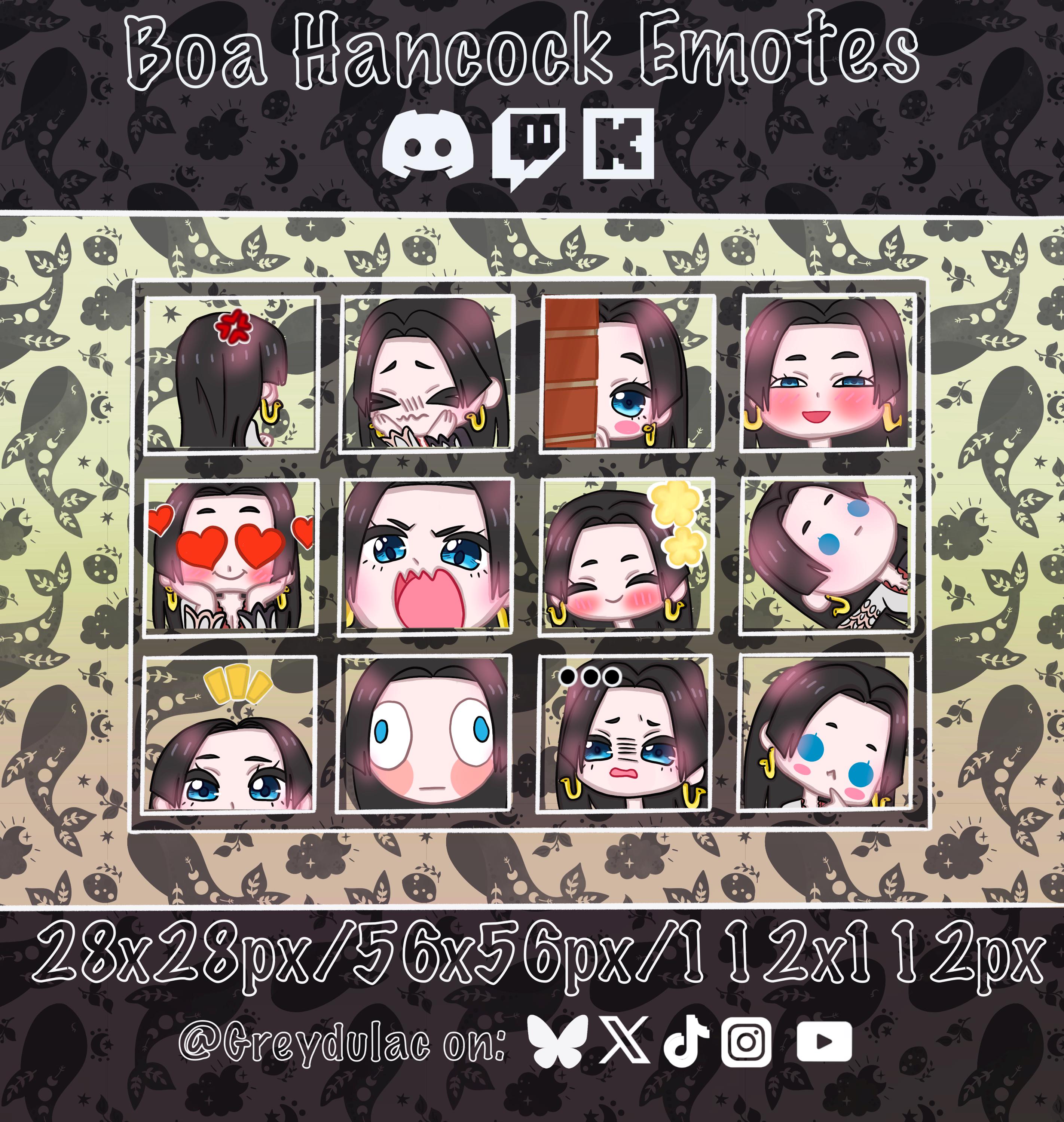 Boa Hancock Emotes for Discord, Twitch and Kick - Etsy