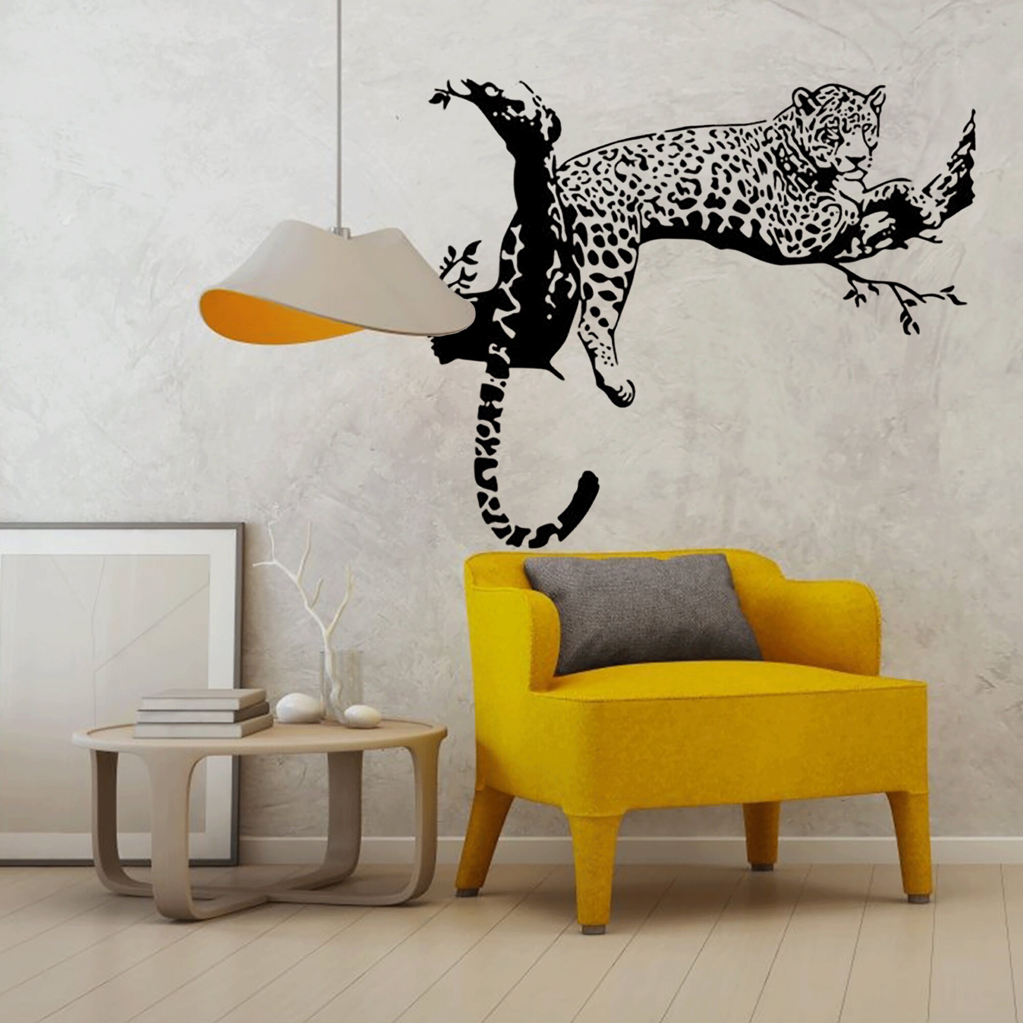 leopard-wall-stickers-wall-decals-removable-living-room-wall-etsy