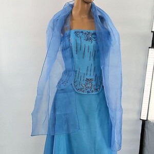 Vintage Y2k Prom Dress 2 Piece Beaded Sequion Mermaid Fairycore Shawl ...