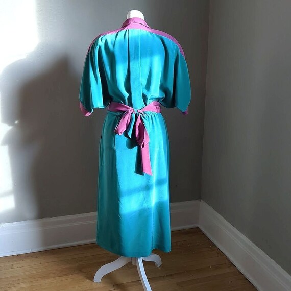 Vintage 80s Frances Henaghan Secretary Dress Midi Col… - Gem