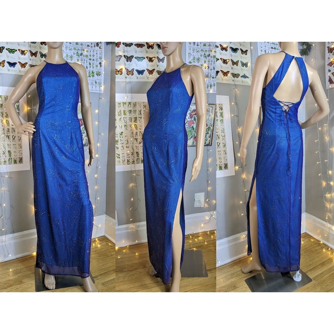 Vintage 90s Y2k Zum Zum Prom Dress Purple Mesh Glitter Mermaid - Etsy