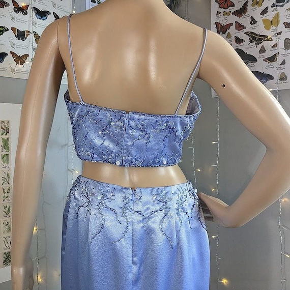 Vintage y2k Precious Formals Prom Dress Two Piece Bea… - Gem