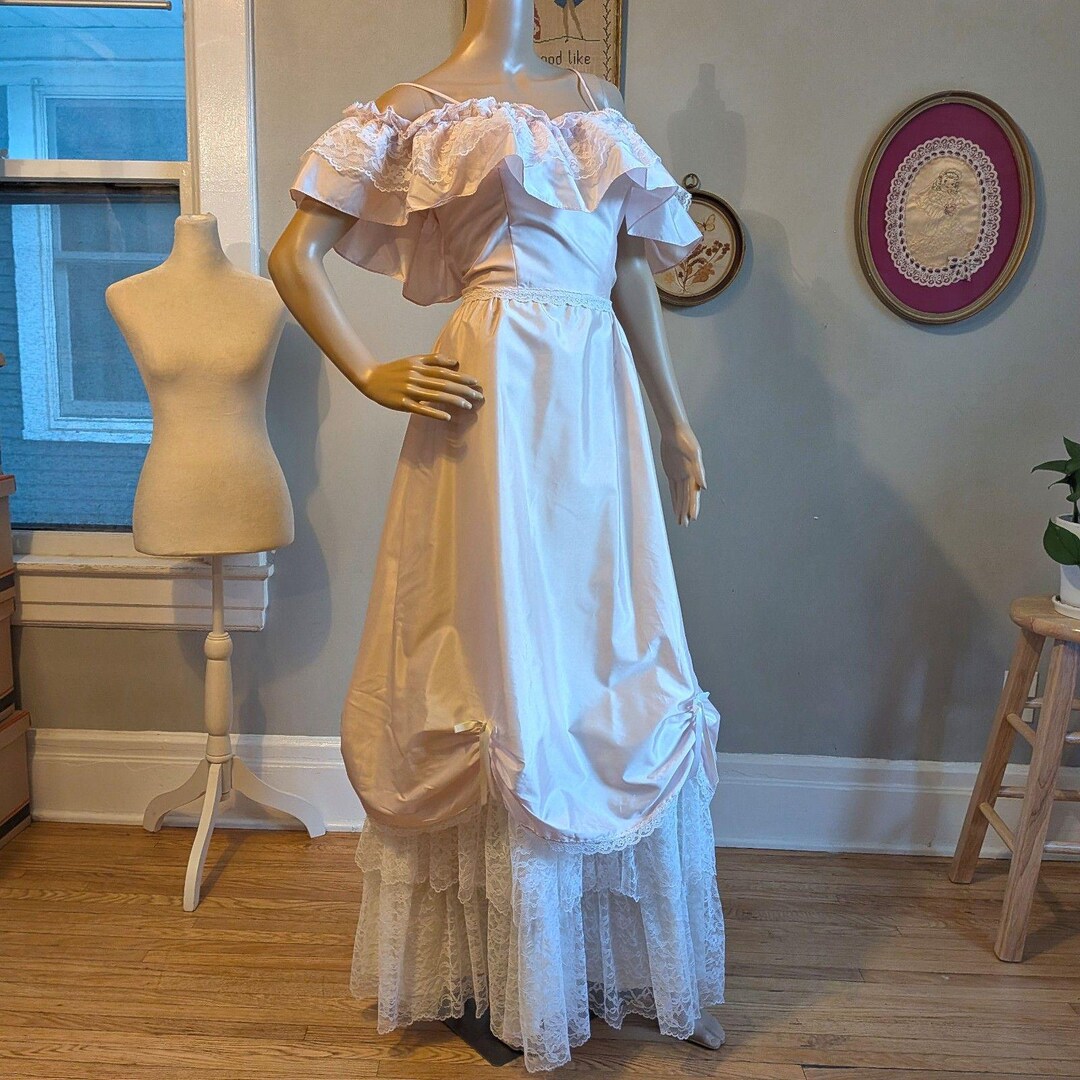 Vintage 80s Dance Allure Pink Lace Southern Belle Prom Gown Size XS - Etsy