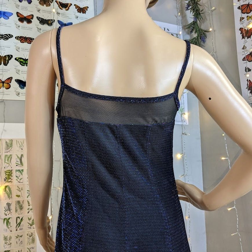 Vintage 90s Y2k Jump Prom Gown Sheer Whimsigoth Metallic Siren - Etsy