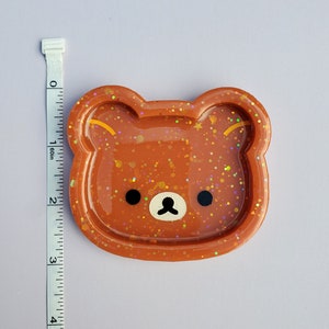 Small Brown Kuma Bear Glitter Trinket Tray - Etsy