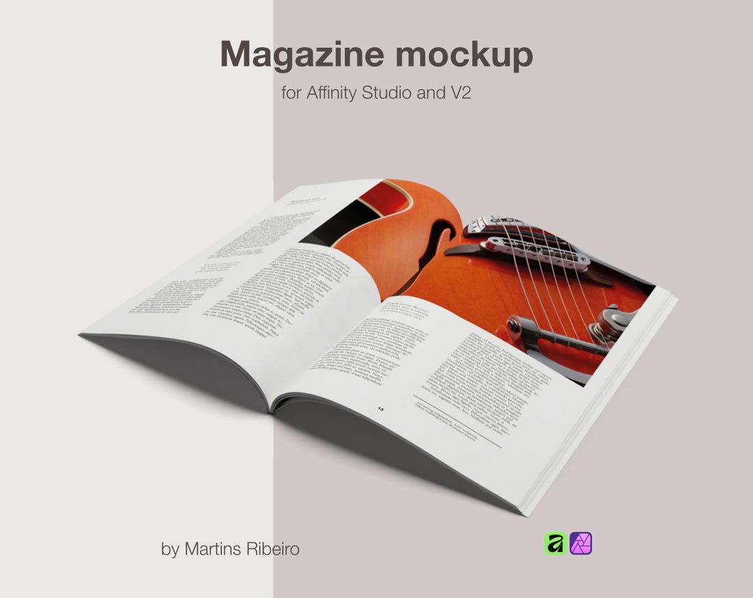 12 Realistic Magazine Mockups for Affinity Photo V2 | Photo-based ...
