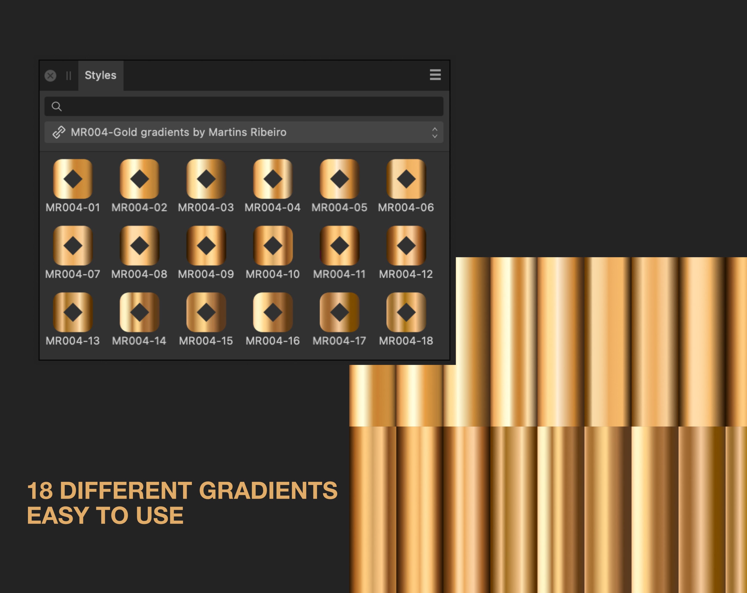 18 Luxurious Gold Gradients Assets for Affinity V1 and V2 - Etsy