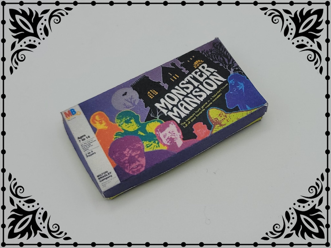 Monster Mansion Game 1/12 Dollhouse Miniature Printable Digital ...