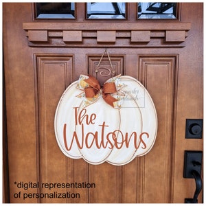 Personalized Pumpkin Patch Sign, Last Name Sign for Front Door, Pumpkin ...