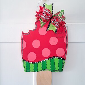 Watermelon Popsicle Door Hanger, Personalized Summer Door Hanger ...