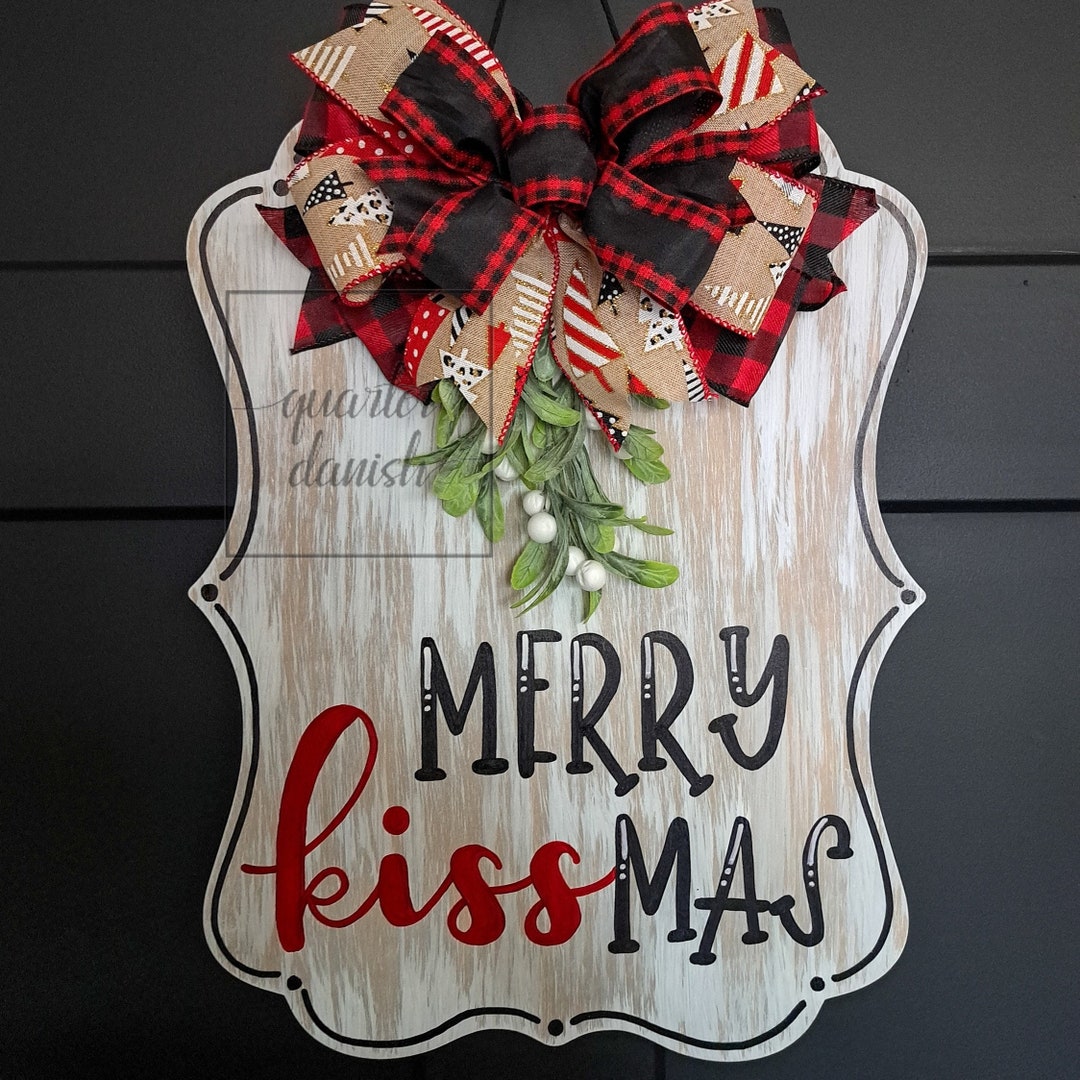 Christmas Door Sign, Merry Christmas Decor, Christmas Door Hanger ...
