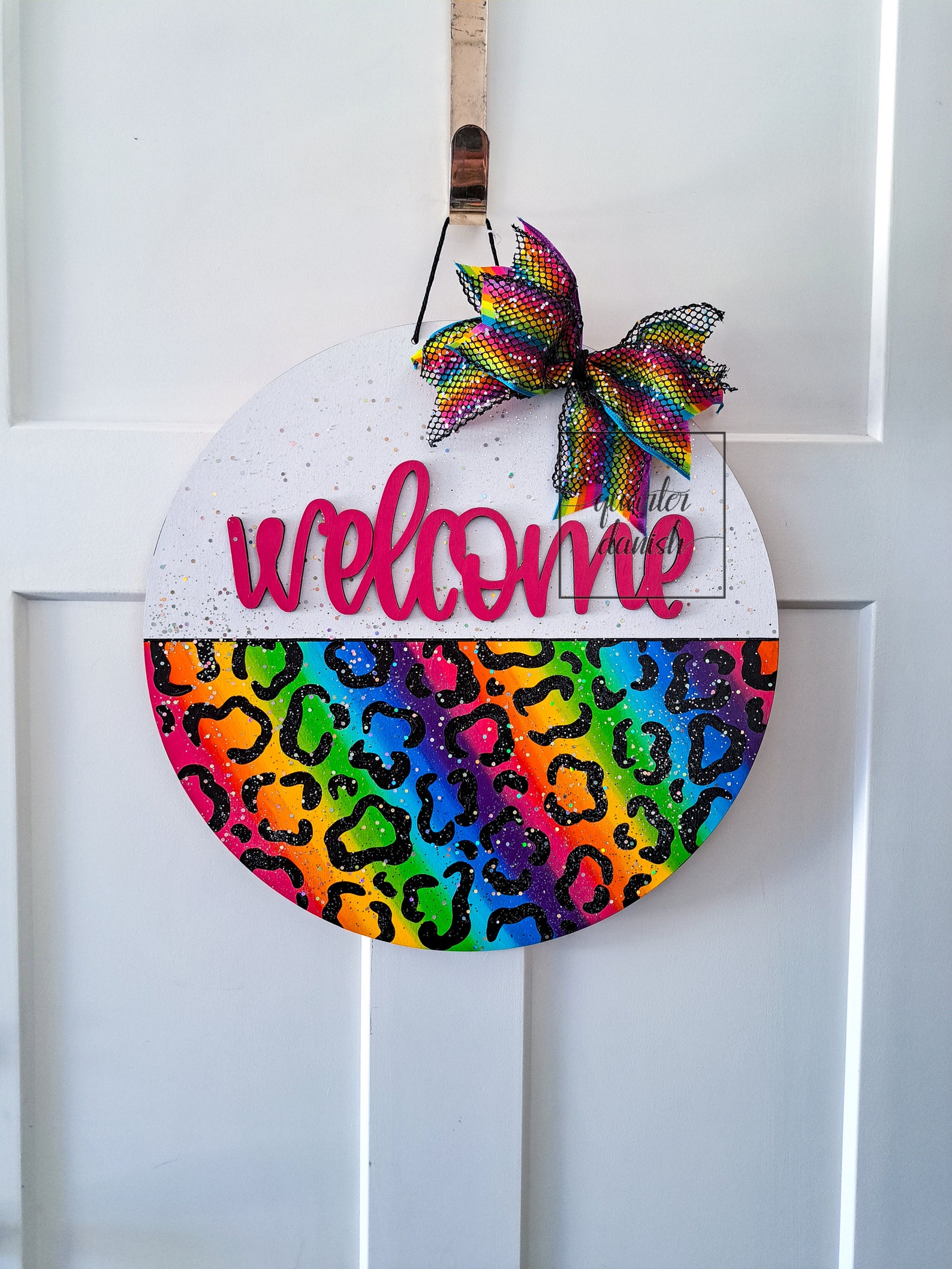 Welcome Door Hanger, Colorful Welcome Home Sign, Summer Welcome Sign ...
