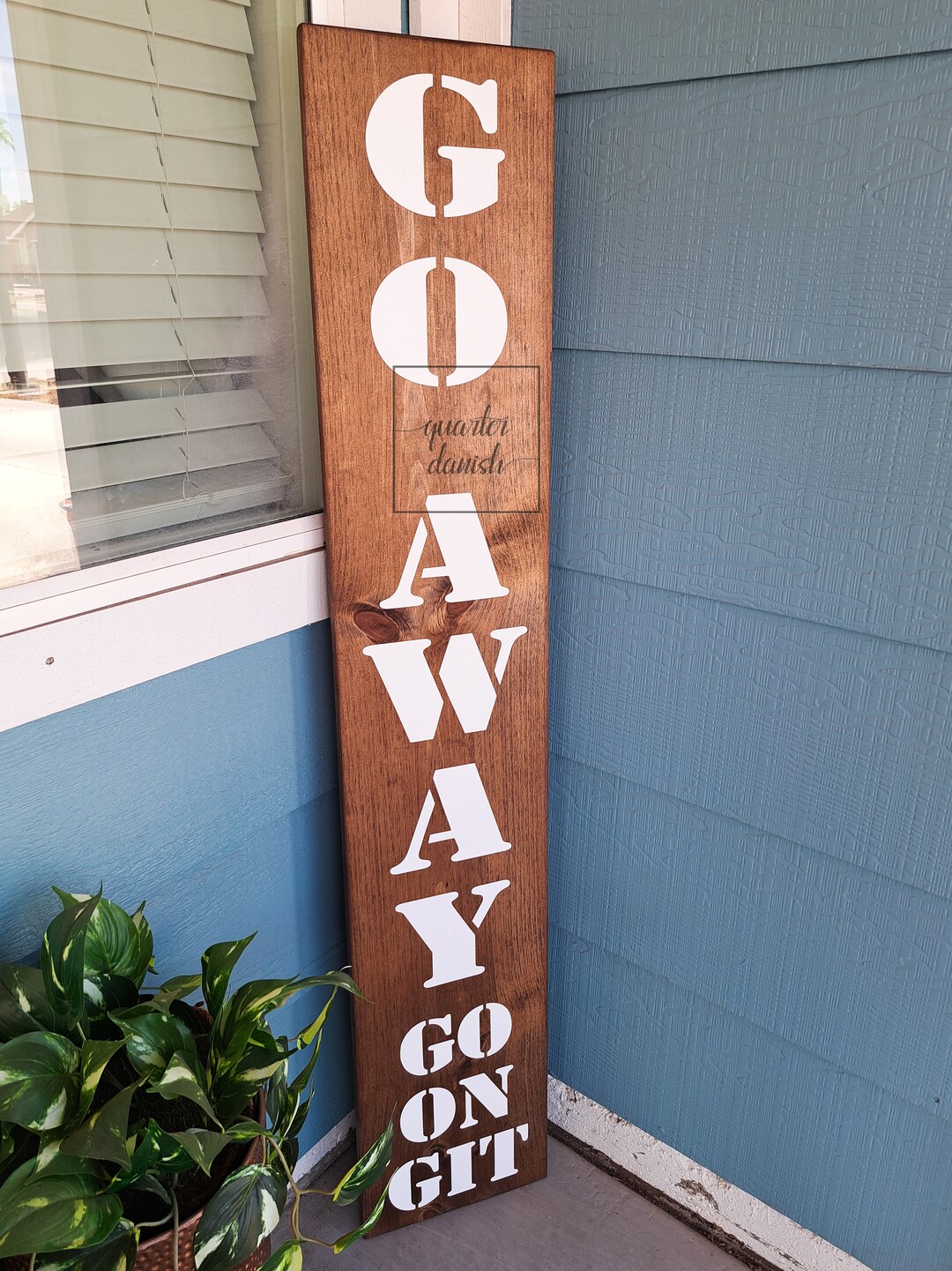 Go Away Porch Sign - Etsy