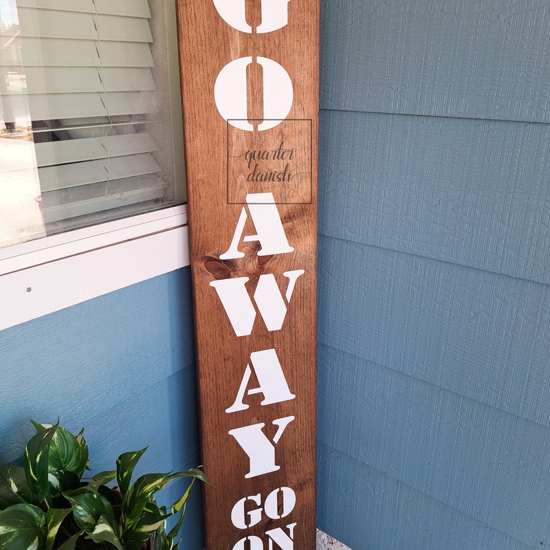 Go Away Porch Sign - Etsy