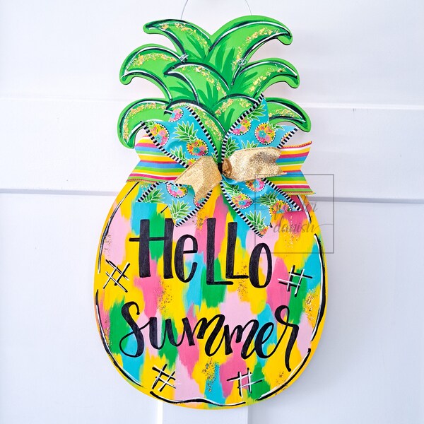 Pineapple Door Hanger - Etsy